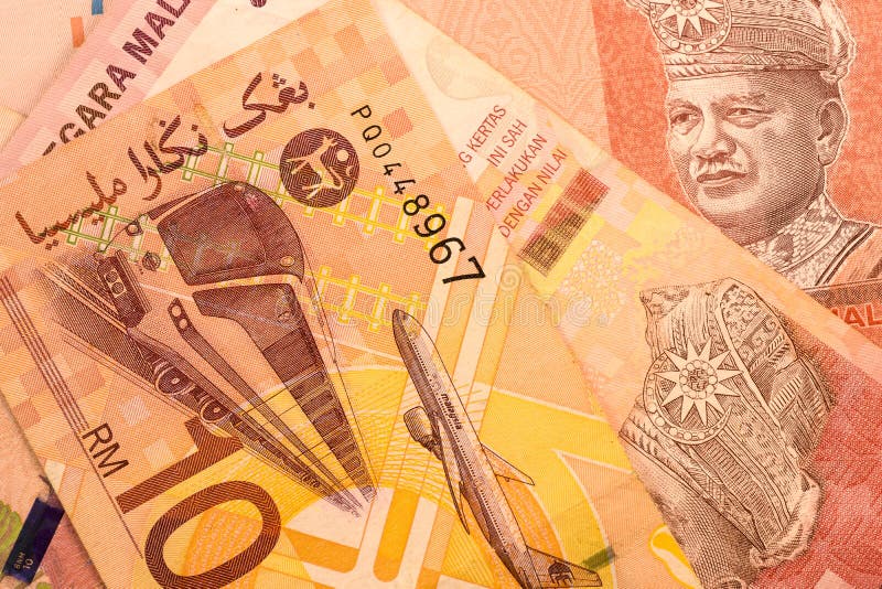 Close Up Malaysia Ringgit Currency Note MYR Stock Photo - Image of ...