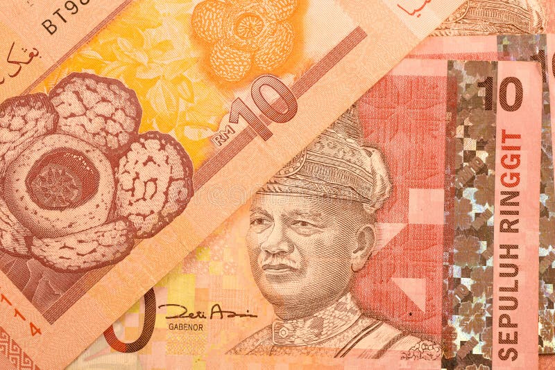 Close Up Malaysia Ringgit Currency Note MYR Stock Photo - Image of ...