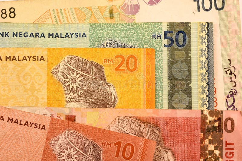 Close Up Malaysia Ringgit Currency Note MYR Stock Image - Image of ...