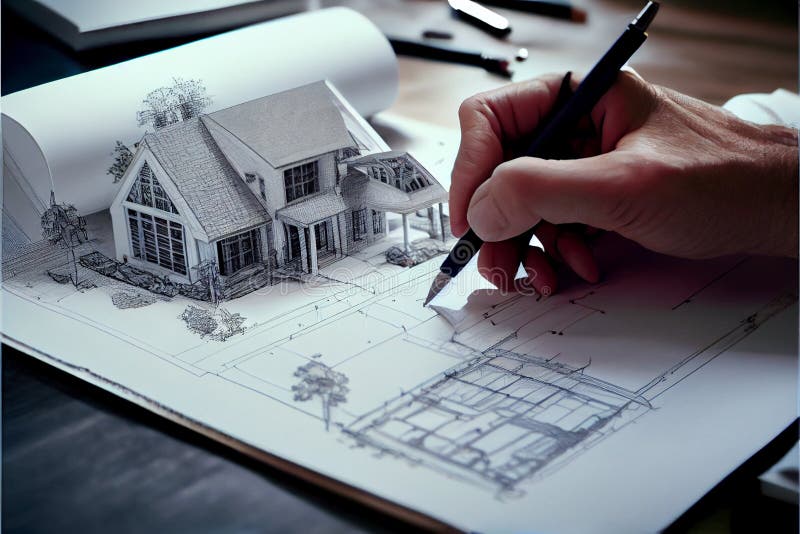 Close Up of Male Architect Hands Making Model House. Man Architect ... Close Up of Male Architect Hands Making Model House. Man Architect ...