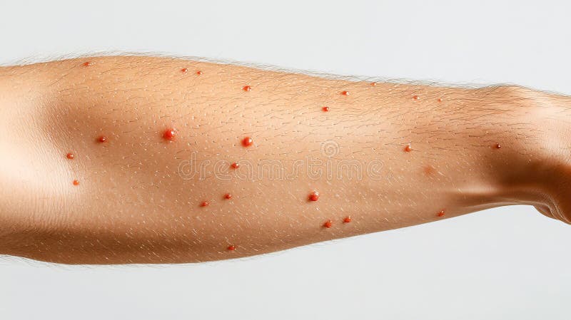 Male Arm with Red Pustules. Monkeypox. AI Generated Stock Illustration ...