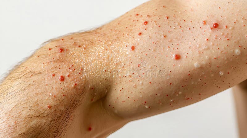 Male Arm with Red Pustules. Monkeypox. AI Generated Stock Illustration ...