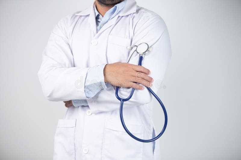 Close-up of Male Doctor Holding Stethoscope Stock Photo - Image of ...