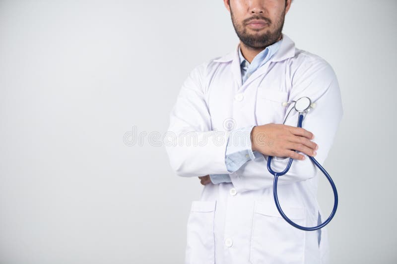 Close-up of Male Doctor Holding Stethoscope Stock Photo - Image of ...