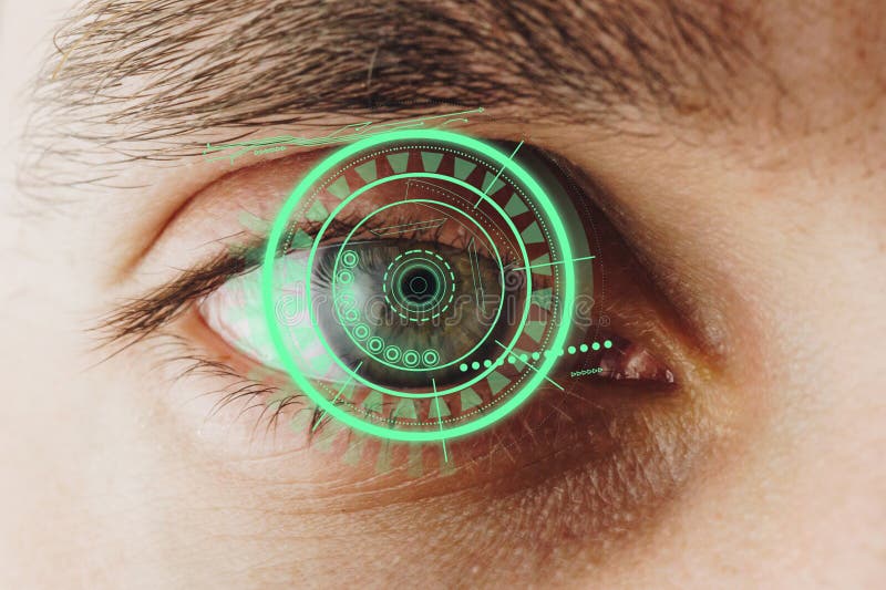 Concept of Sensor Implanted into Human Eye Stock Image - Image of ...