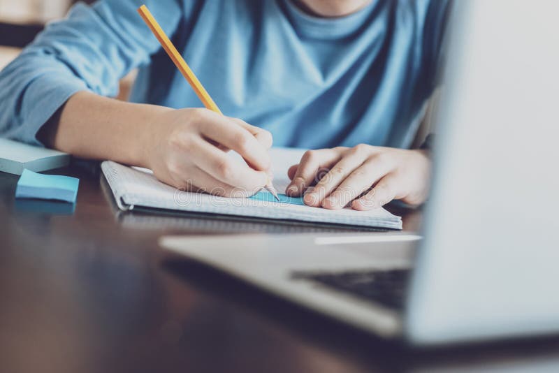 Close Up of Male Hand that Making Notes Stock Image - Image of ...