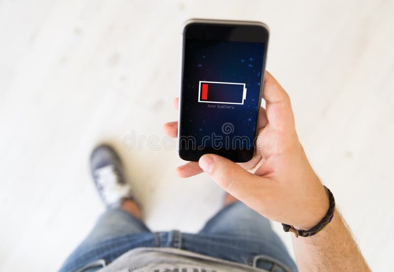Low battery cell phone stock image. Image of mobile, cell - 53258563
