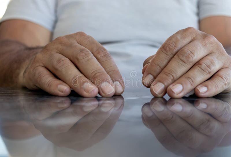 Close-up Male Hands with Emotional Expressions. Stock Image - Image of ...