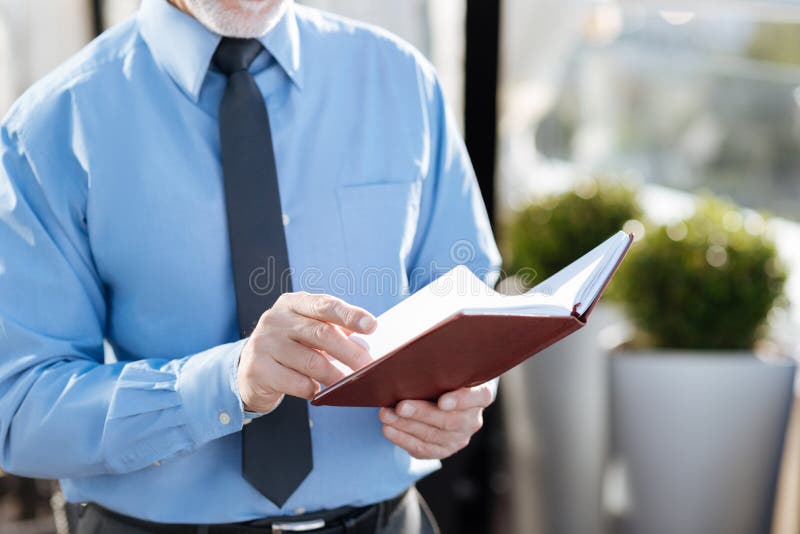 Close Up of Male Hands that Holding Notebook Stock Photo - Image of ...