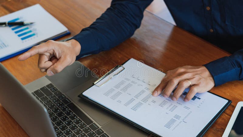 Man Writing Emails on Mockup Laptop Stock Photo - Image of traditional ...