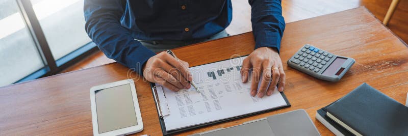Man Writing Emails on Mockup Laptop Stock Photo - Image of traditional ...