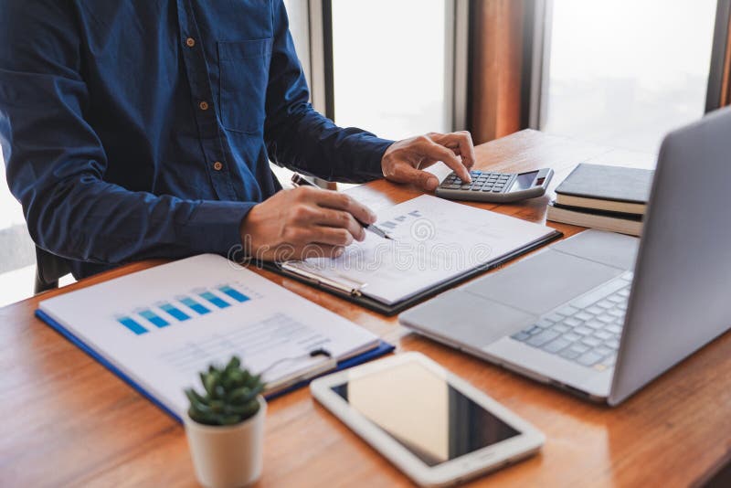 Man Writing Emails on Mockup Laptop Stock Photo - Image of traditional ...