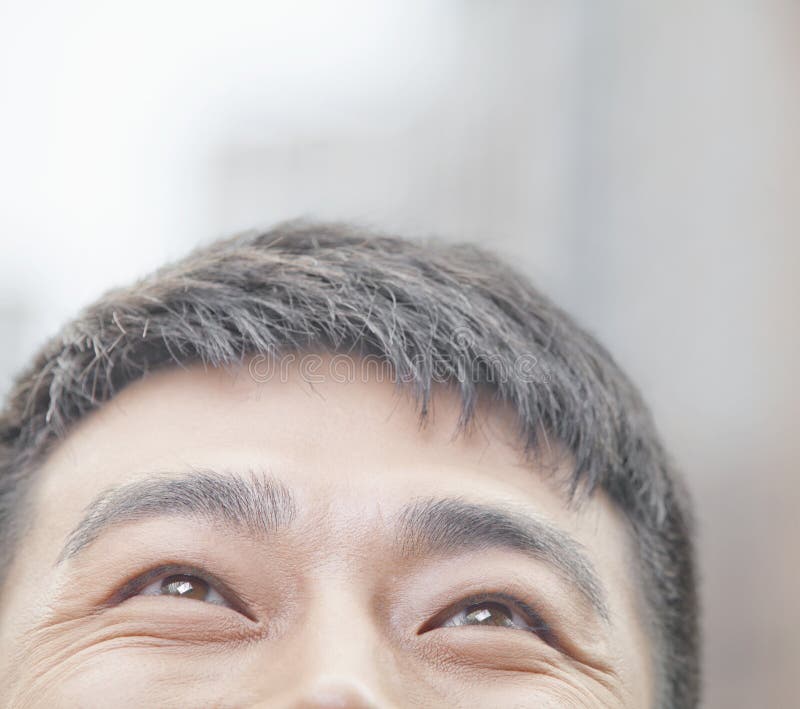 Close Up of Male Looking Up and Smiling in Beijing Stock Photo - Image ...