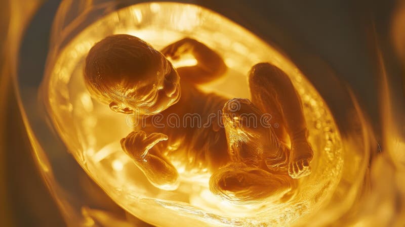 Close-Up of Mammalian Embryo in Laboratory Setting Stock Illustration ...