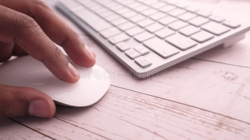 Close Up Man Hand Use Computer Mouse Stock Footage - Video of internet ...