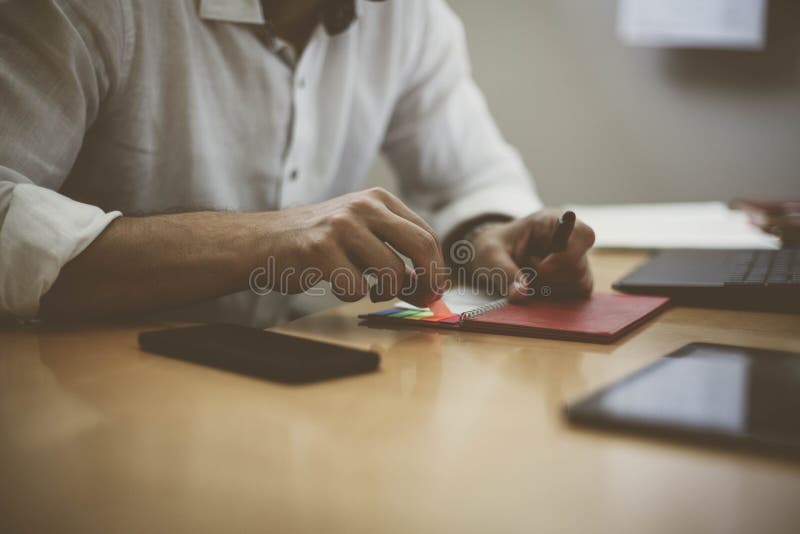 Business man making plans. stock image. Image of body - 119502985