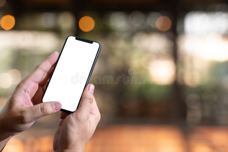 Close Up Man Hands Using Smart Phone Technology and Phone Technology ...