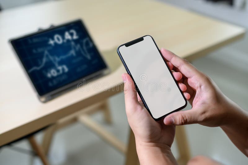 Close Up Man Hands Using Smart Phone Technology and Phone Technology ...