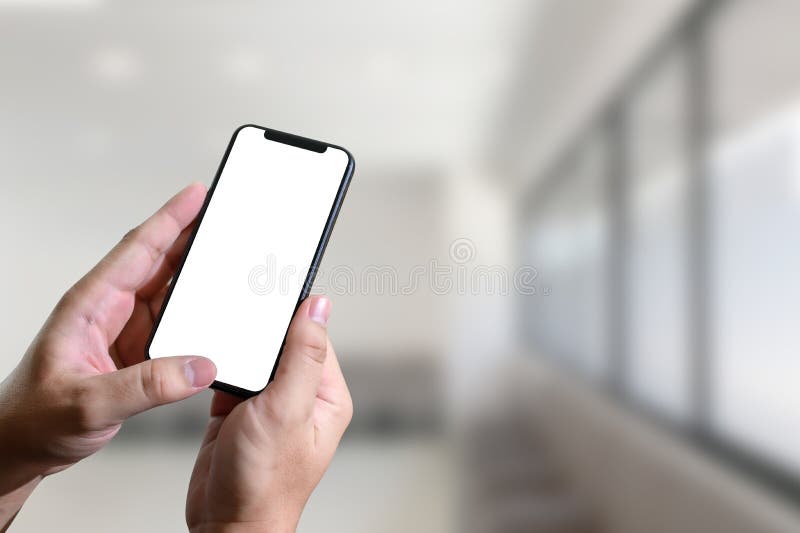 Close Up Man Hands Using Smart Phone Technology and Phone Technology ...