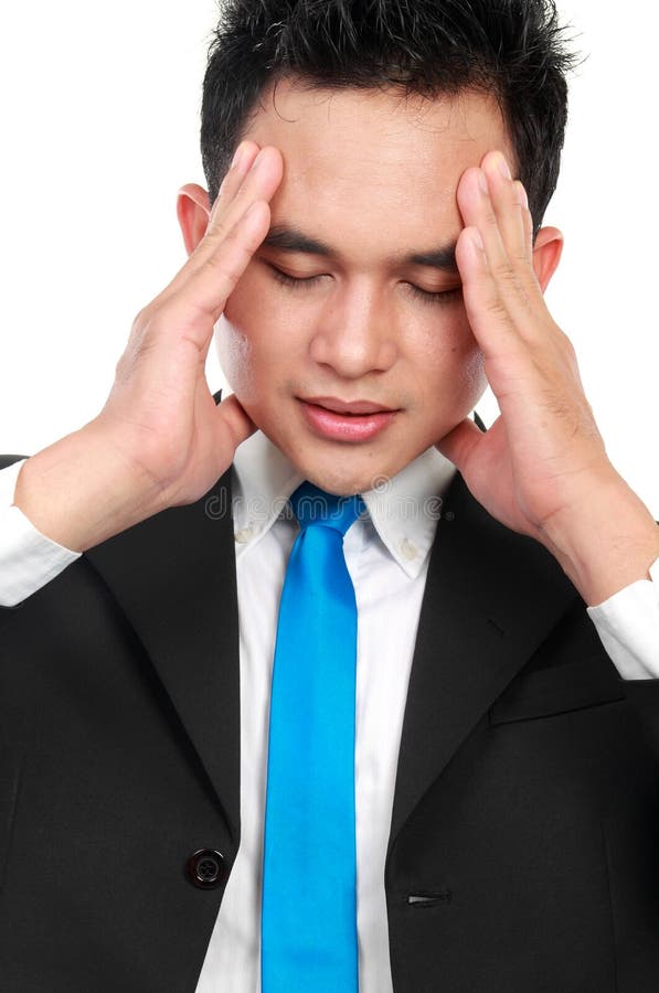 Close up man having stress stock image. Image of staff - 23959641