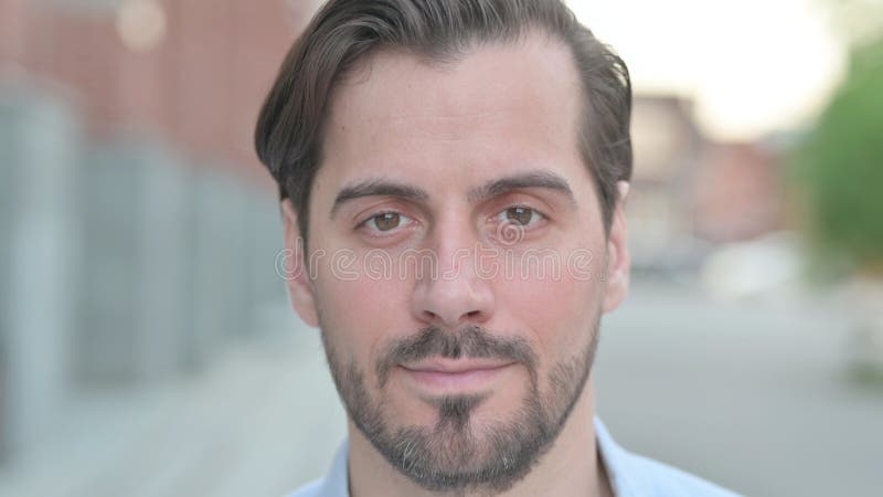 Close Up of Man Looking at Camera Stock Image - Image of expression ...
