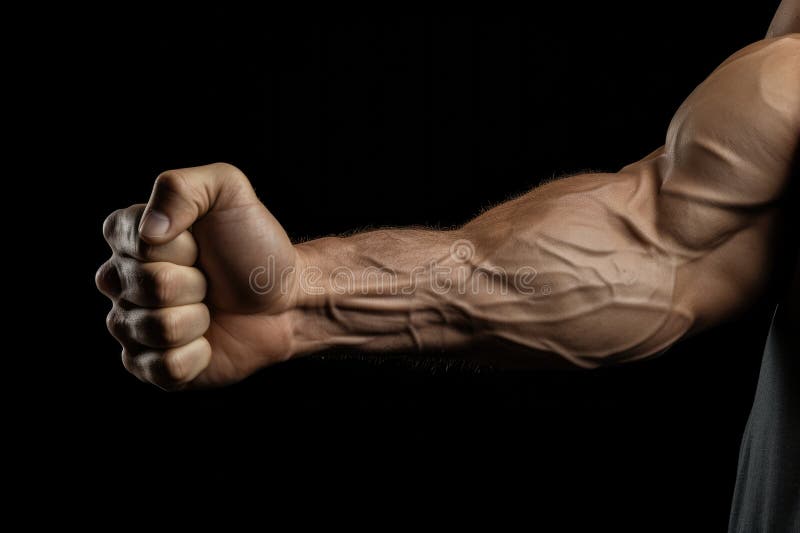 A Close Up of a Man S Arm and Arm Muscles Stock Illustration ...