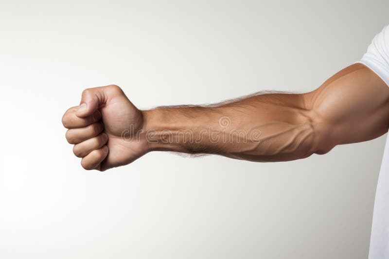 A Close Up of a Man S Arm and Arm Muscles Stock Illustration ...