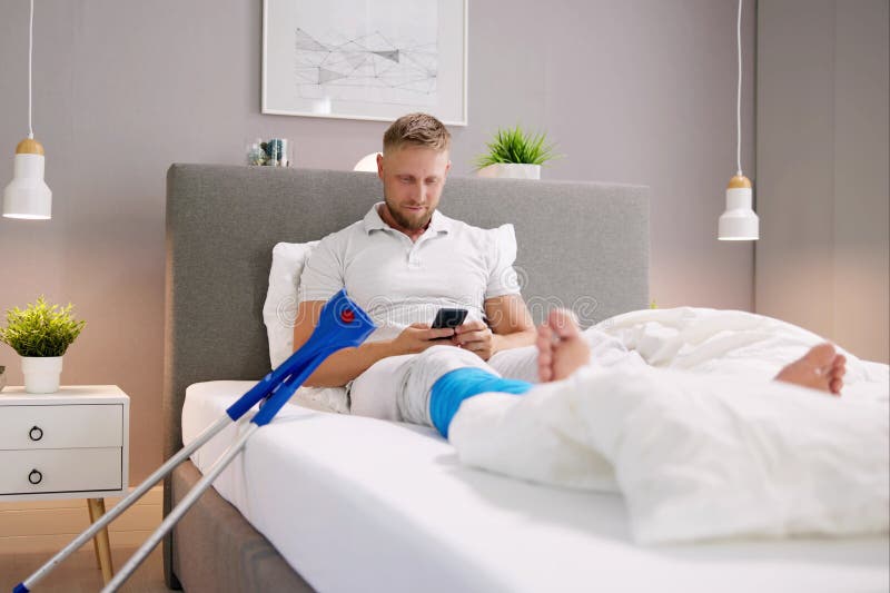 Close-up of a Man S Broken Leg Stock Photo - Image of invoice, pain ...