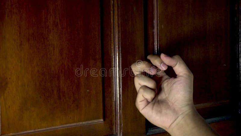 Close Up of Man S Hand Knocking on the Door Stock Video - Video of ...