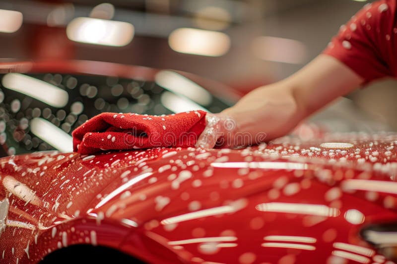 Close-up of a Man S Hand with a Sponge with Bubbles Washing a Car by ...