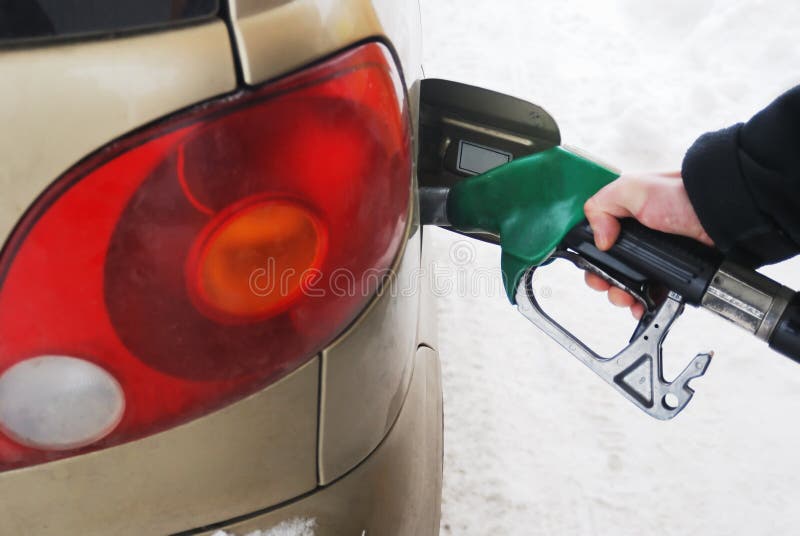 Close-up of a Man S Hand Using a Petrol Pump Stock Image - Image of ...