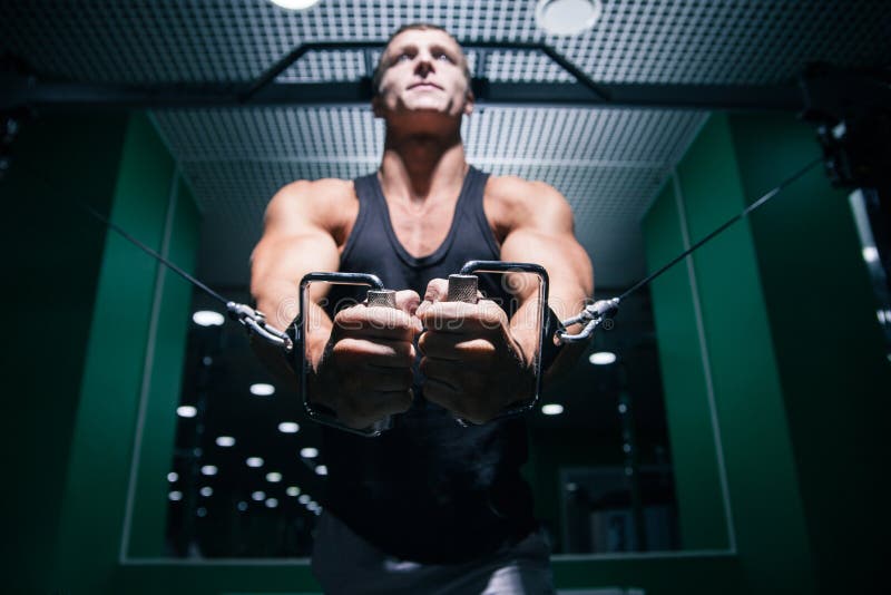 Close-up of Man S Hands Pulling Cable Ropes Stock Image - Image of ...