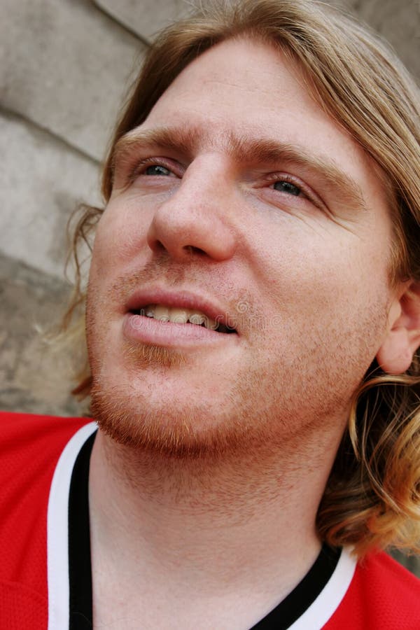 Close-up of Man with Stubble Stock Image - Image of cute, portrait: 984565