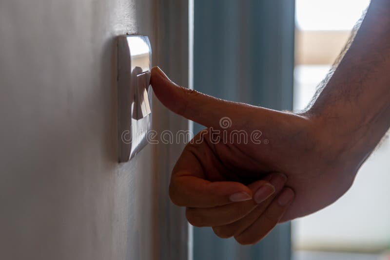 A Close Up of a Man Switching Off a Light Switch Stock Photo - Image of ... A Close Up of a Man Switching Off a Light Switch Stock Photo - Image of ...