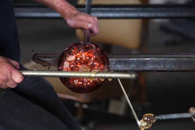 Fine Art Glass Making stock image. Image of artist, caucasian - 29883245