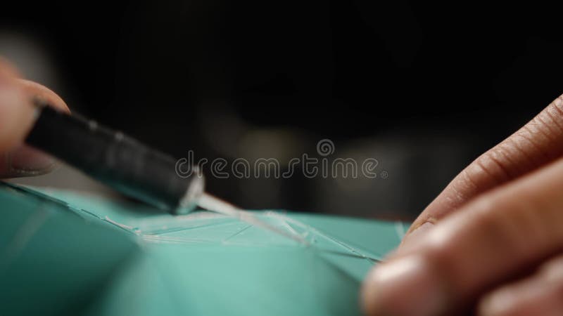 Close-up: a Man Works with a Blade. Production of Decorative Elements ...