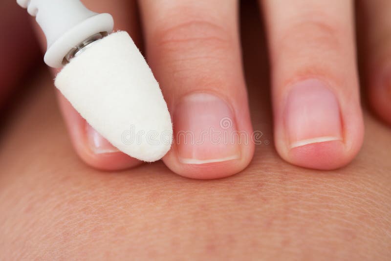 Close-up of Manicuring Nails Stock Photo - Image of applying, acrylic ...