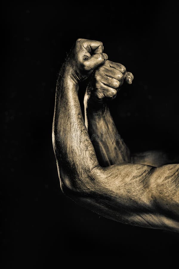 Close-up of a Mans Arm. Low Key Shoot. Stock Photo - Image of beauty ...