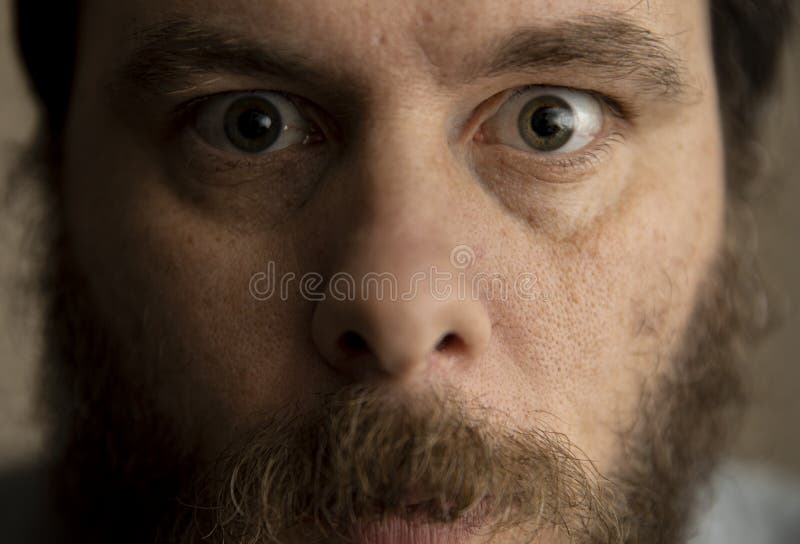 Close up of a mans face stock image. Image of expression - 261369653