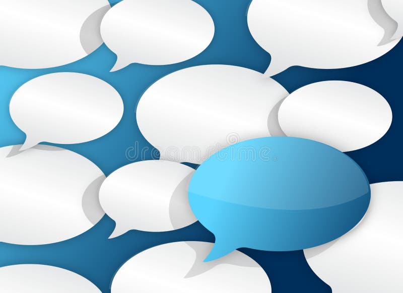 Communication Talk Bubble Balloons Stock Vector - Illustration of ...