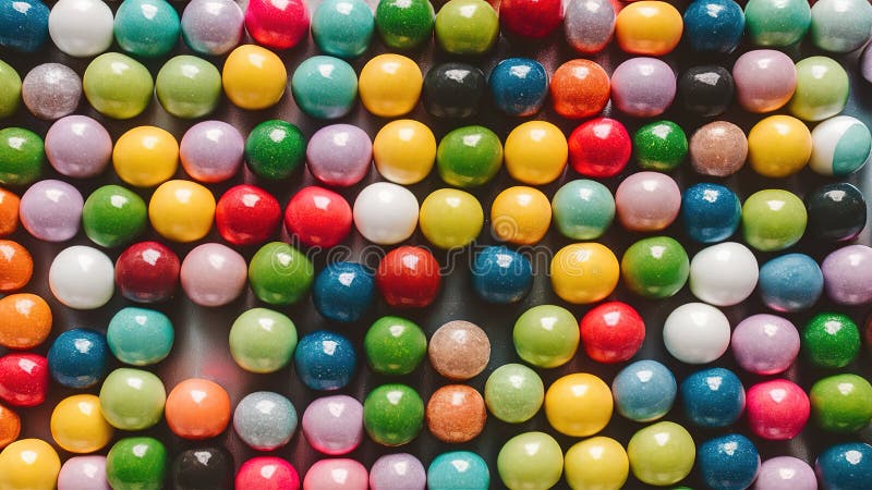 A Close Up of Many Different Colored Candies Stock Illustration ...