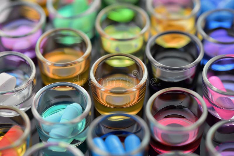 Close Up of Many Different Colors of Paint Stock Photo - Image of ...