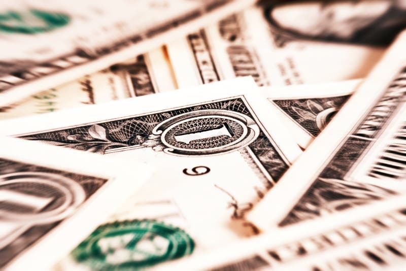 Close Up of Many Dollar Bank Notes Stock Image - Image of credit, money ...