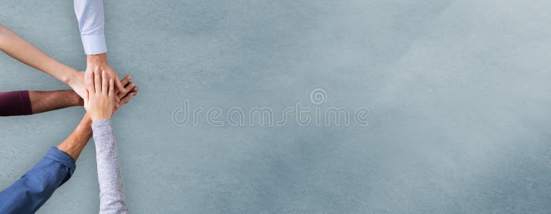 Stacked Hands Symbolizing Team Effort Stock Photo - Image of friends ...