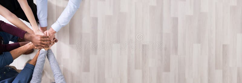 Stacked Hands Symbolizing Team Effort Stock Image - Image of concept ...