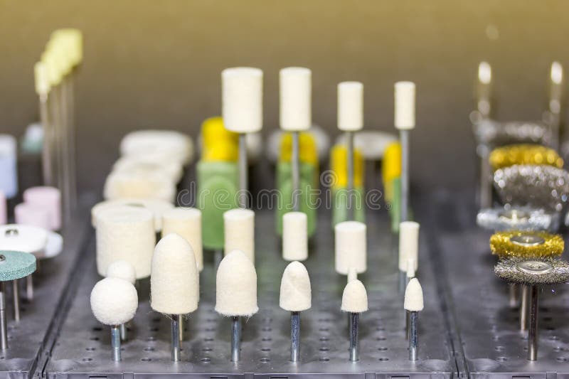 Close Up Many Kind and Shape of High Quality Small Polishing Tool for ...