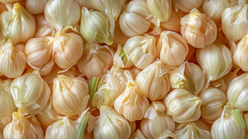 Close-Up of Many Pale Peach-Colored Seeds Stock Illustration ...