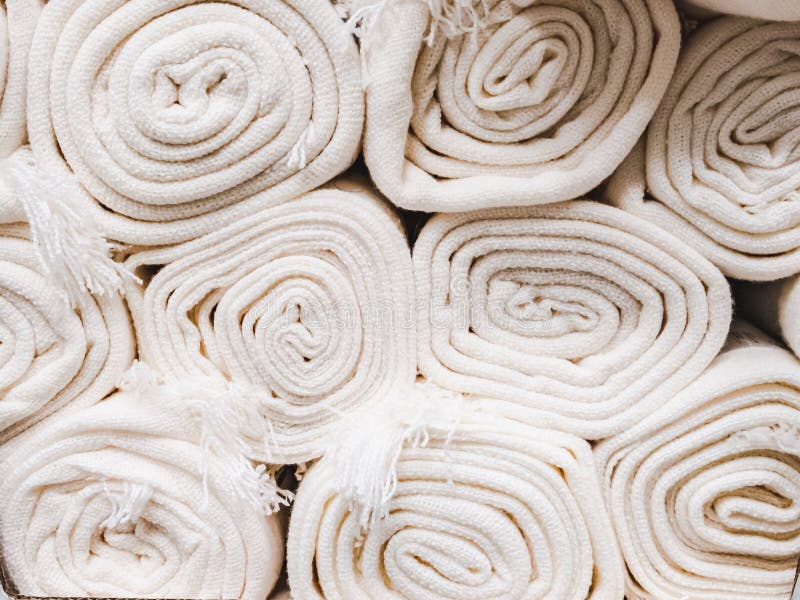 Close Up on Many Stacking White Carpet Rolls Stock Image - Image of ...
