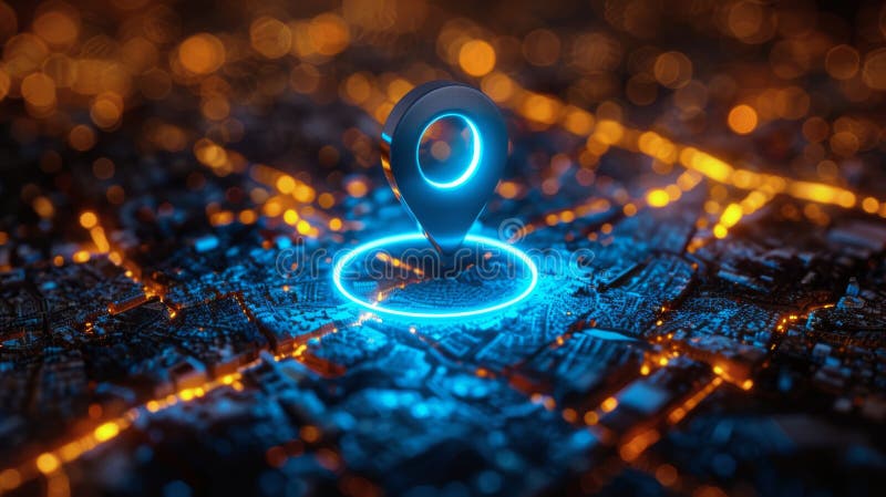 Close Up of Map with Pin stock image. Image of pathway - 311869831