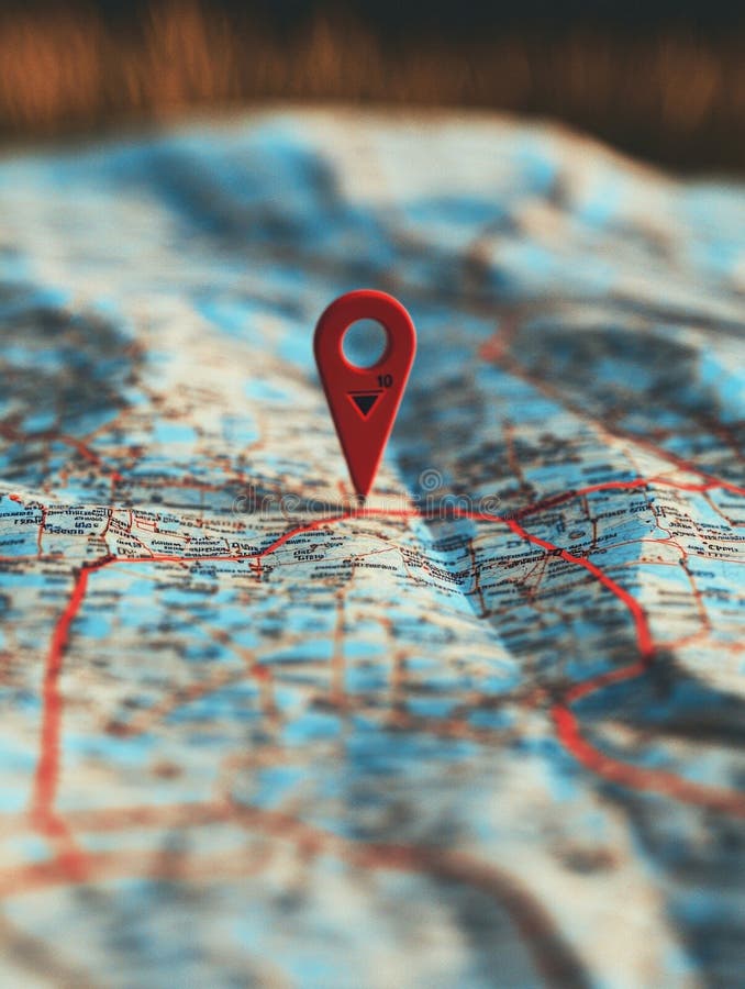 Find Your Way: Map and Location Pin Stock Photo - Image of direction ...